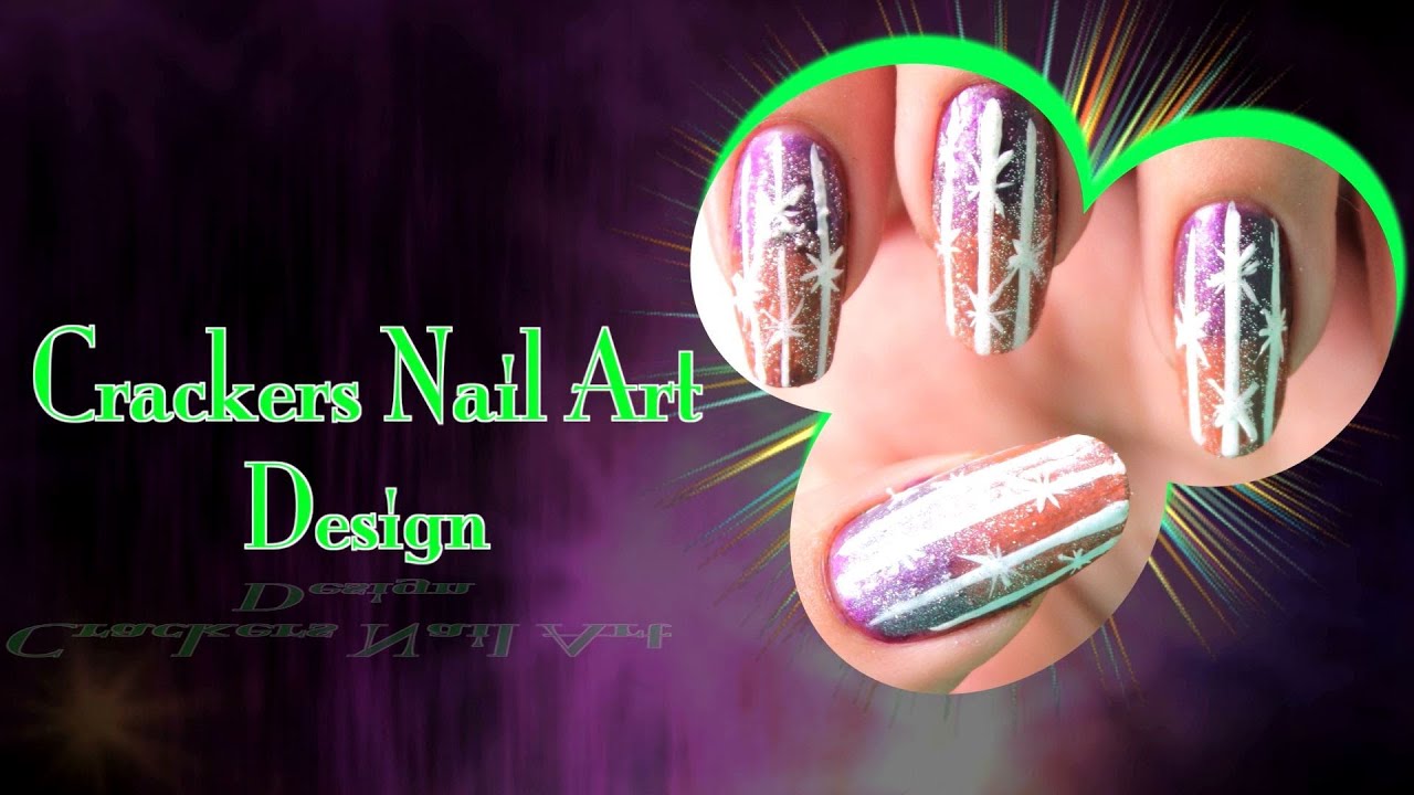 Crackers Nail Art Design - Do it Yourself | KhoobSurati.com - YouTube