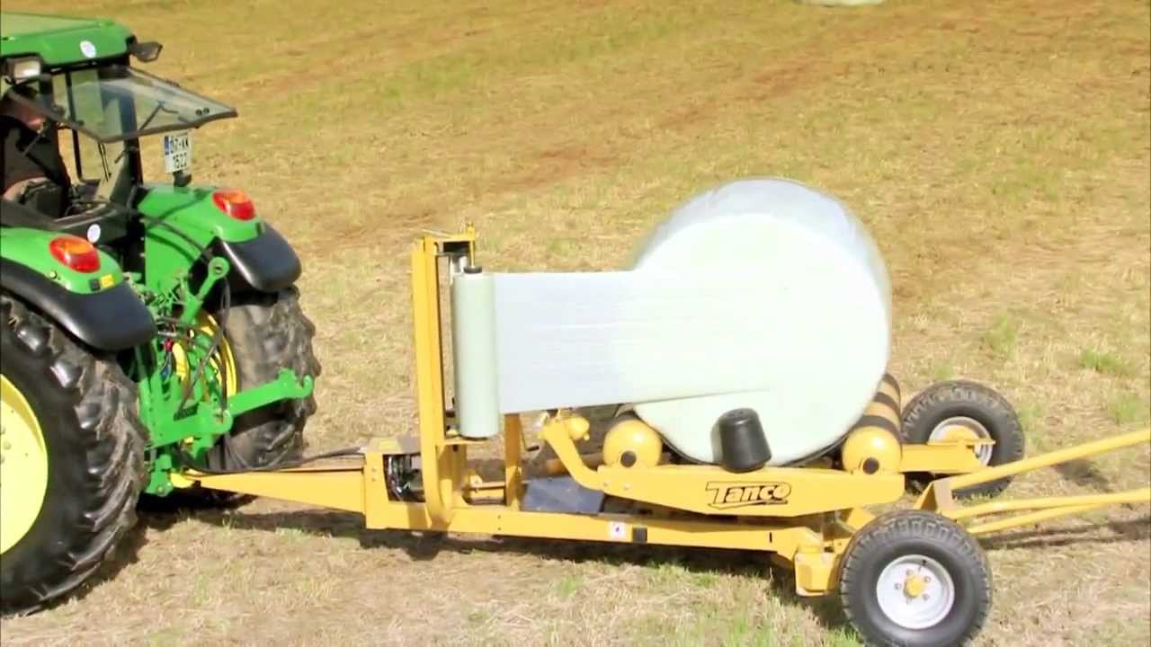Trailed Bale Wrappers - Tanco E100 EcoWrap - YouTube