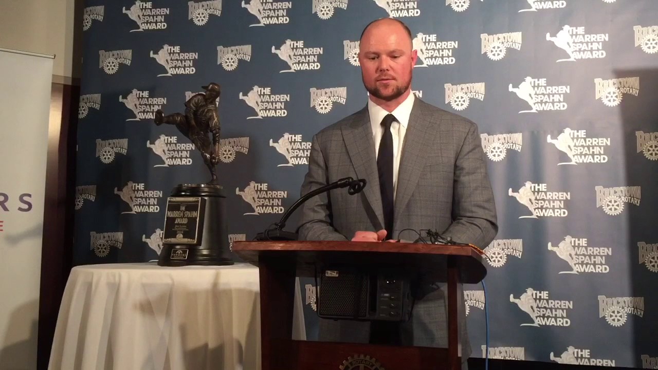 Lester receives Warren Spahn Award - YouTube