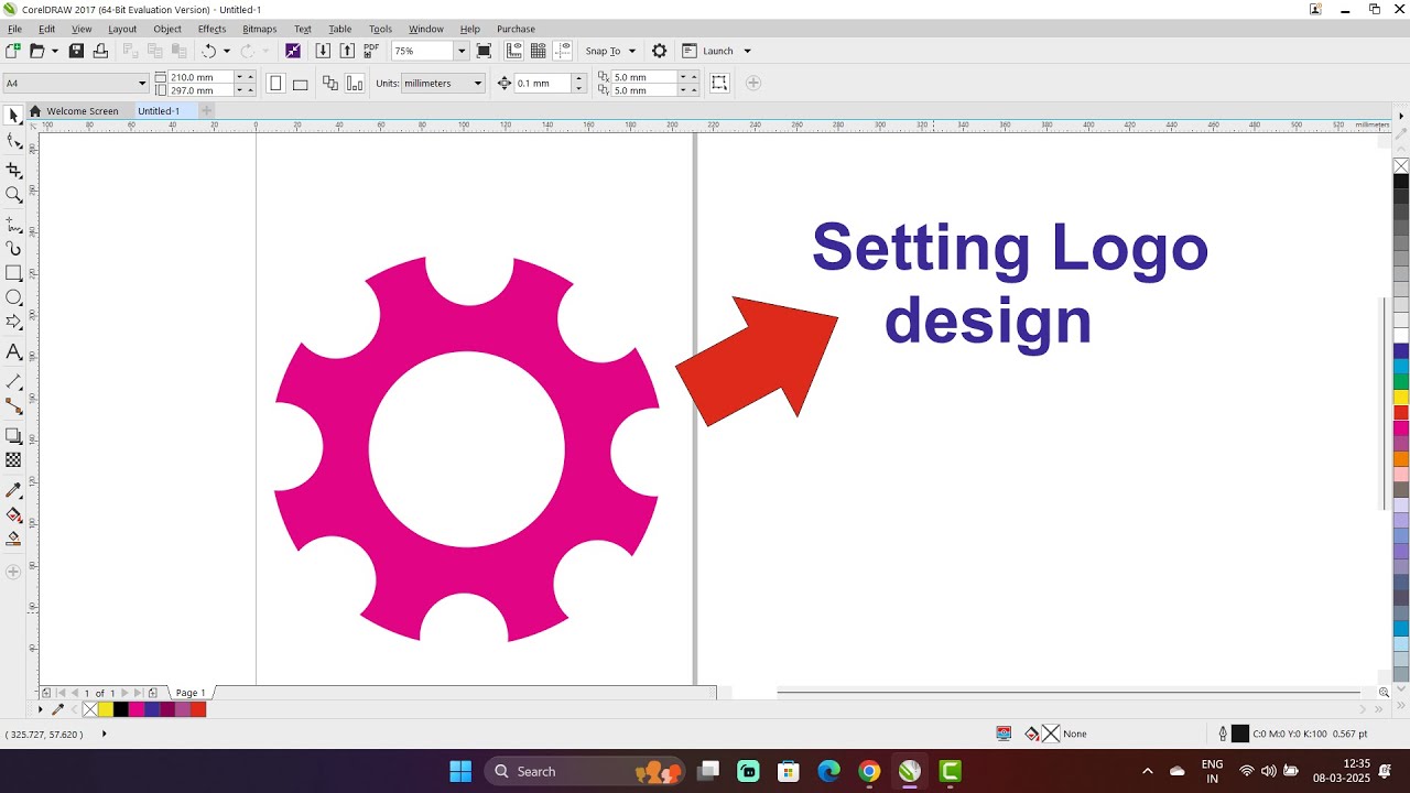 Easy shape design setting in coreldraw - YouTube