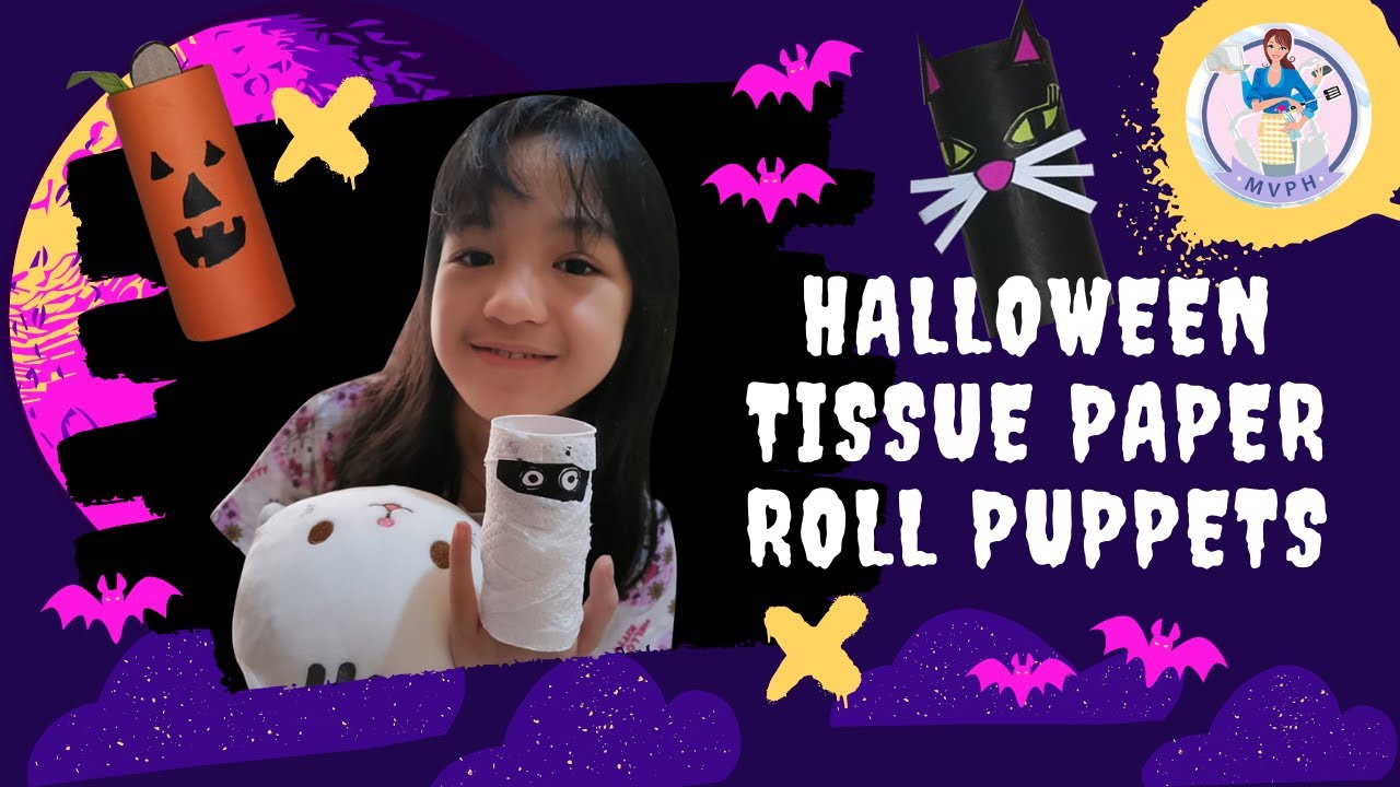Halloween | Tissue Paper Roll Craft | Puppets - YouTube