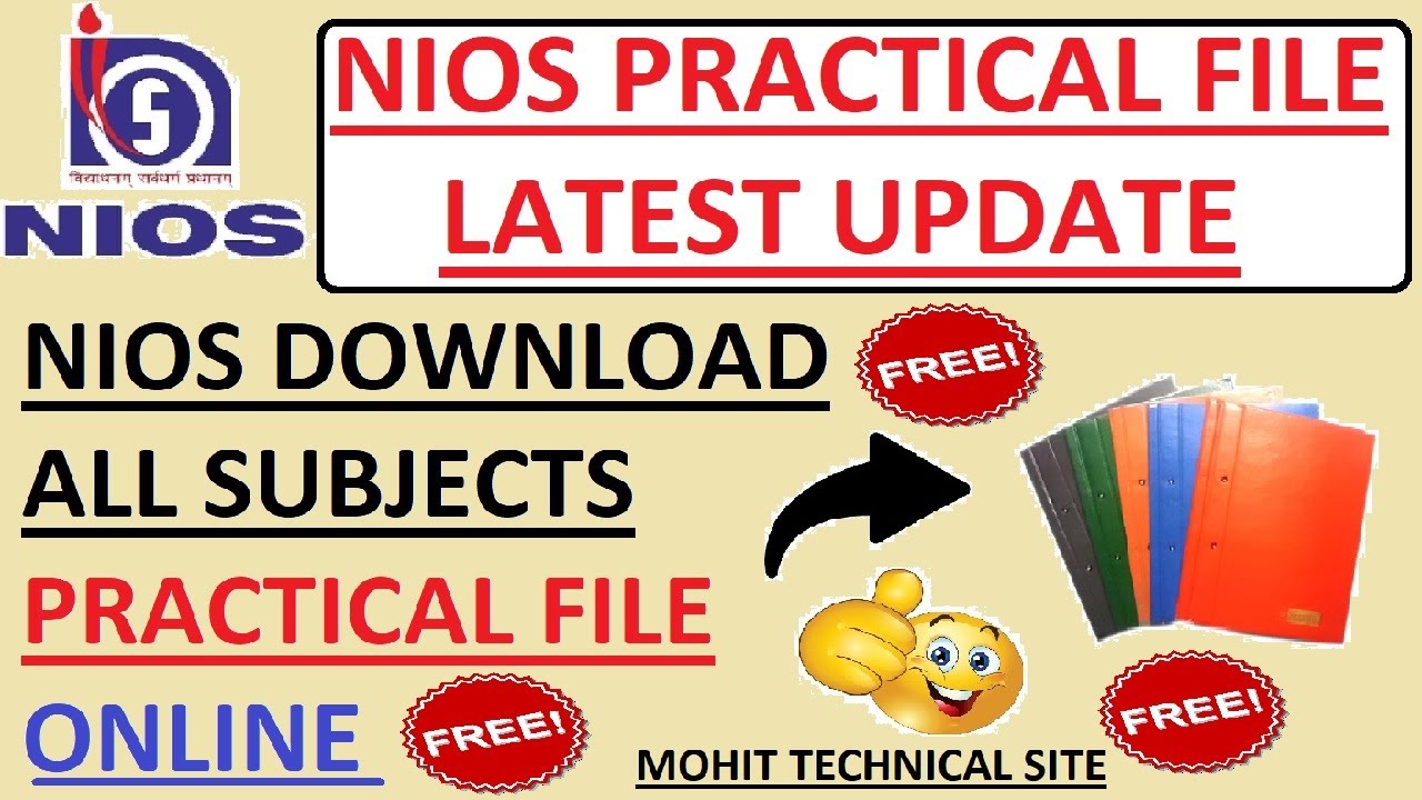 NIOS Practical File Download For Free l By MOHIT PAL l - YouTube