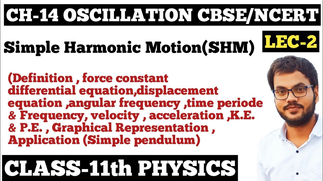 simple harmonic motion|SHM|force constant|ch14 oscillation|simole ...