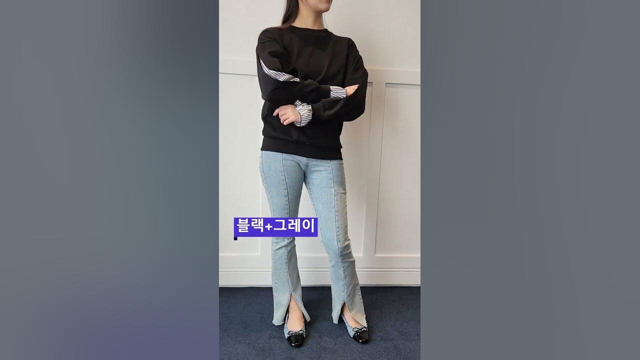 158언니의 오늘의 코디 프릴티셔츠 스트라이프맨투맨 데일리룩 Choco158eonni Ootdfashion Youtube