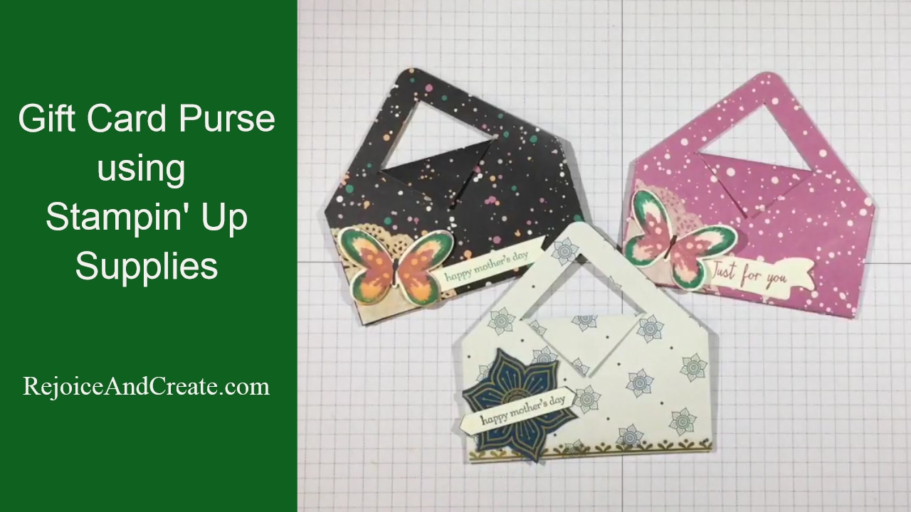 Gift Card Purse using Stampin' Up Products - YouTube
