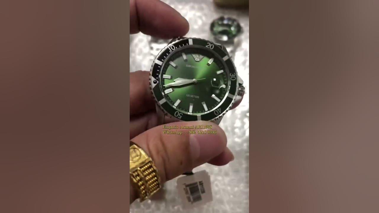 Emporio Armani Men's Diver Watch Steel AR11338 - YouTube