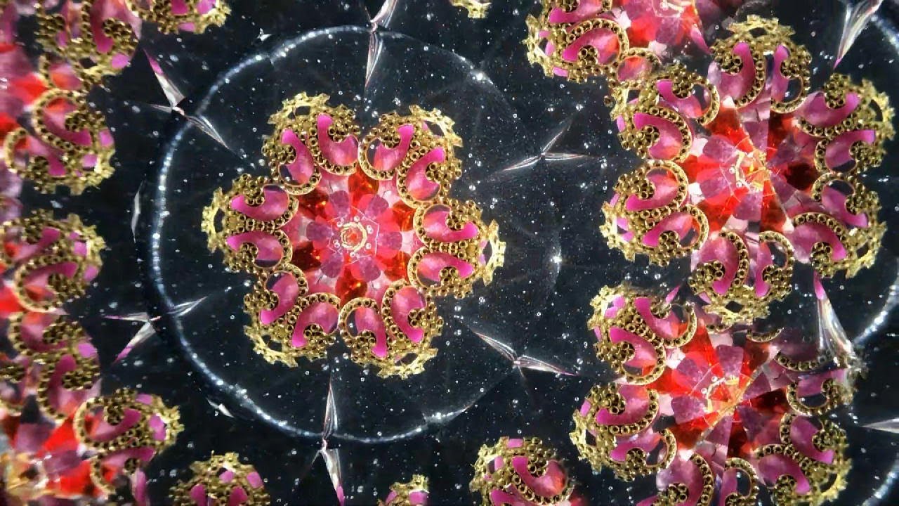 kaleidoscope jewelry-Ruby ver.31 (play with gold ring) - YouTube