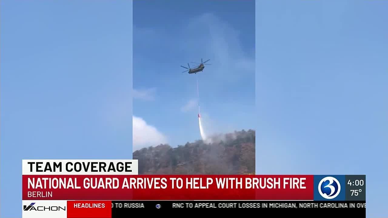 National Guard arrives to help with brush fire - YouTube