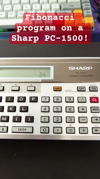 Fibonacci sequence BASIC program on a Sharp PC-1500 - YouTube