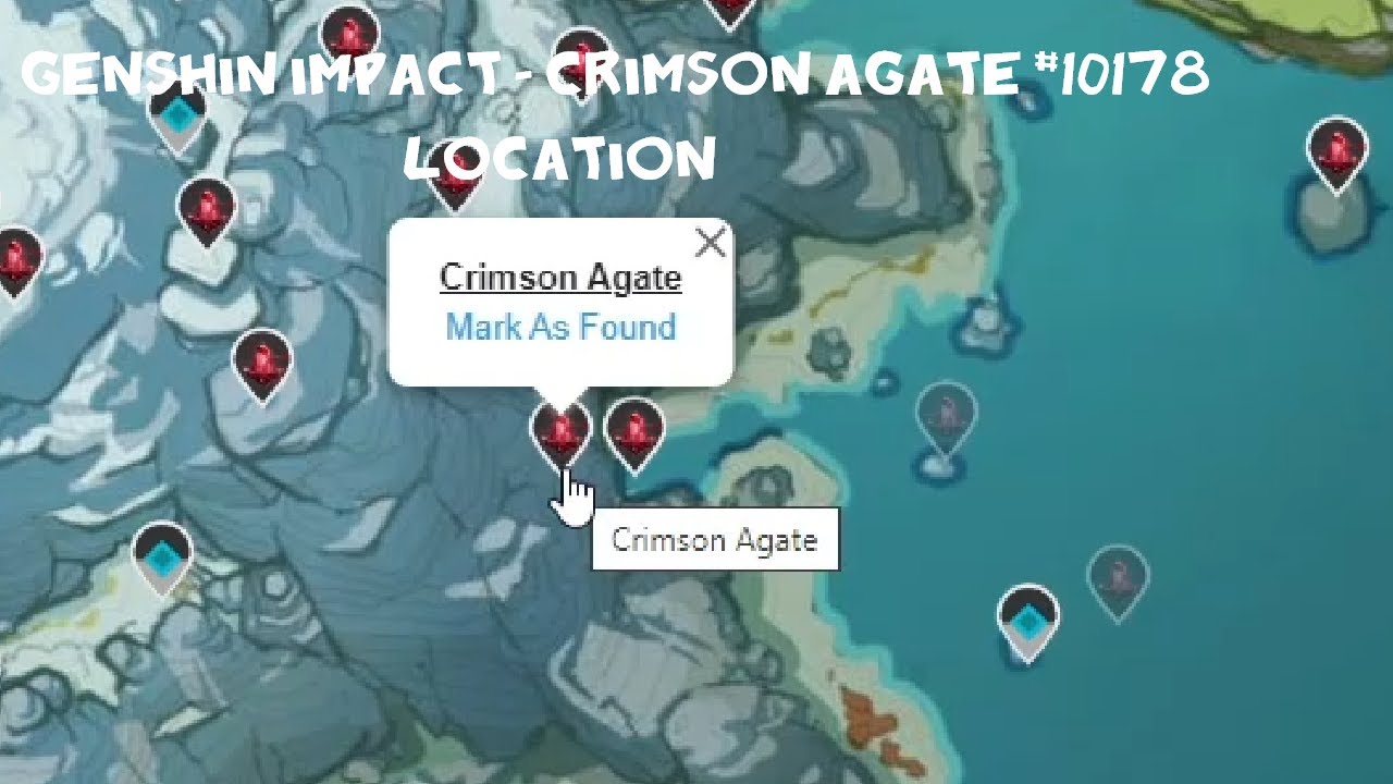 Genshin Impact - Crimson Agate Location & Map #10178 - YouTube