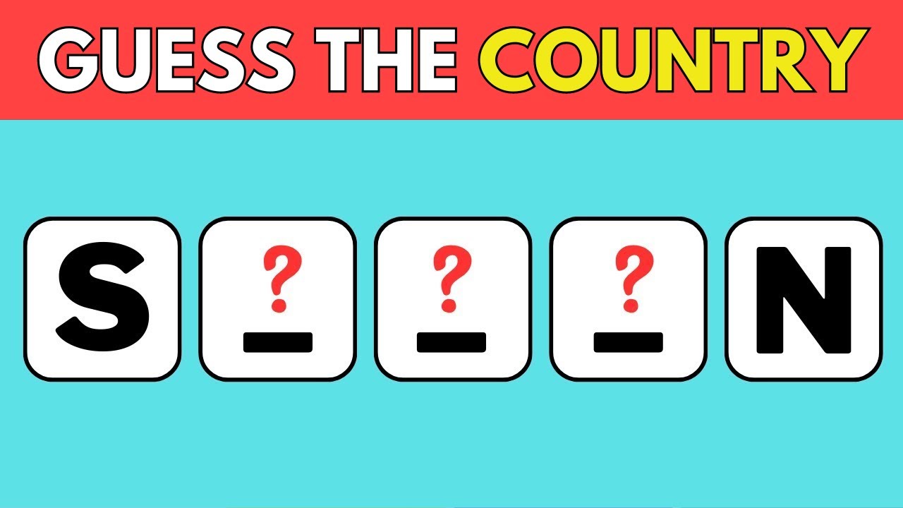 Guess the Countries by Missing Letters | Country Quiz Challenge - YouTube