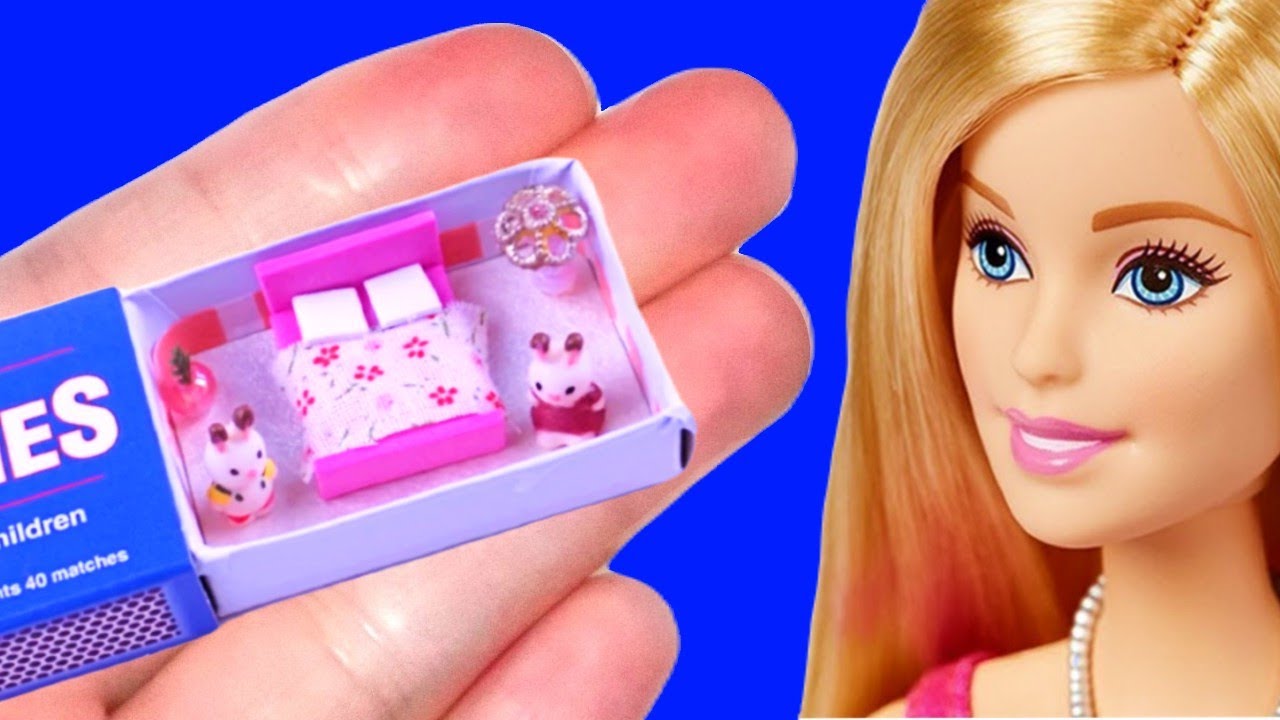 3 DIY Matchbox Dollhouse Miniature Rooms - YouTube