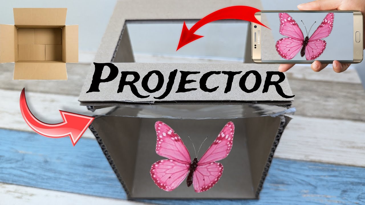 Easy DIY Projector Using Cardboard and Smartphone | Build a Cardboard ...
