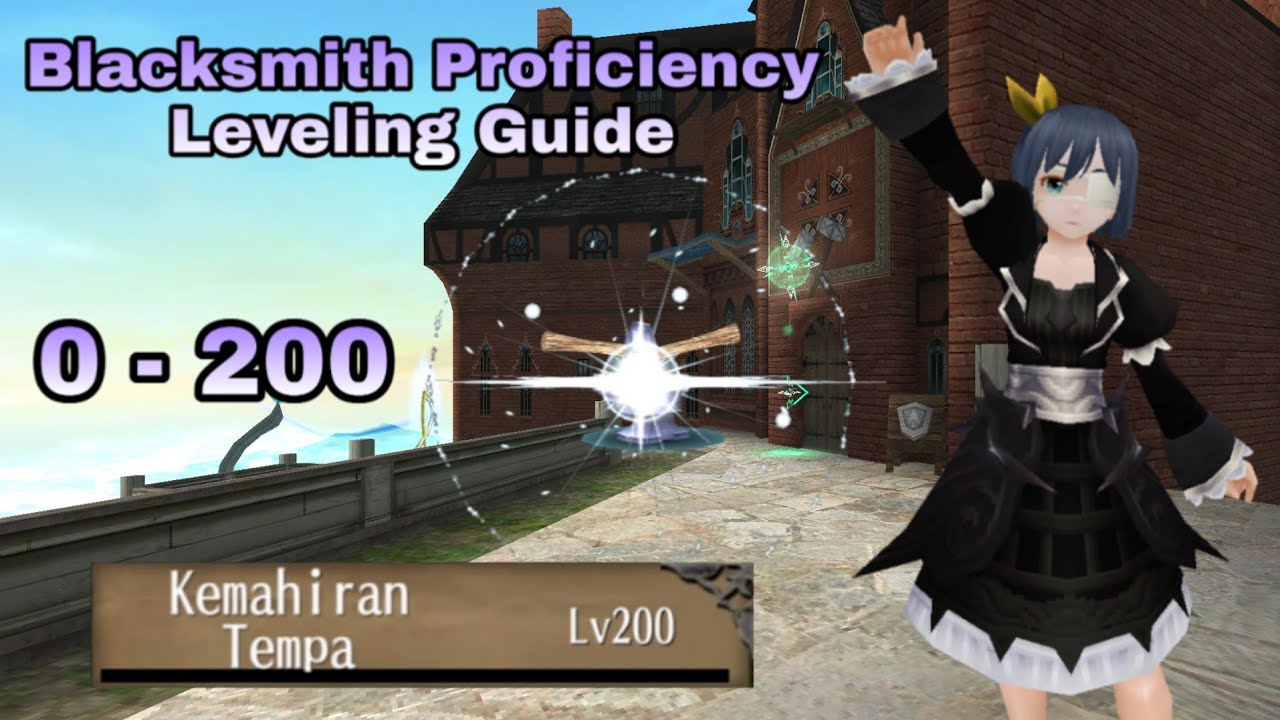 Toram Online | Blacksmith Proficiency Leveling Guide 0 - 200 - YouTube