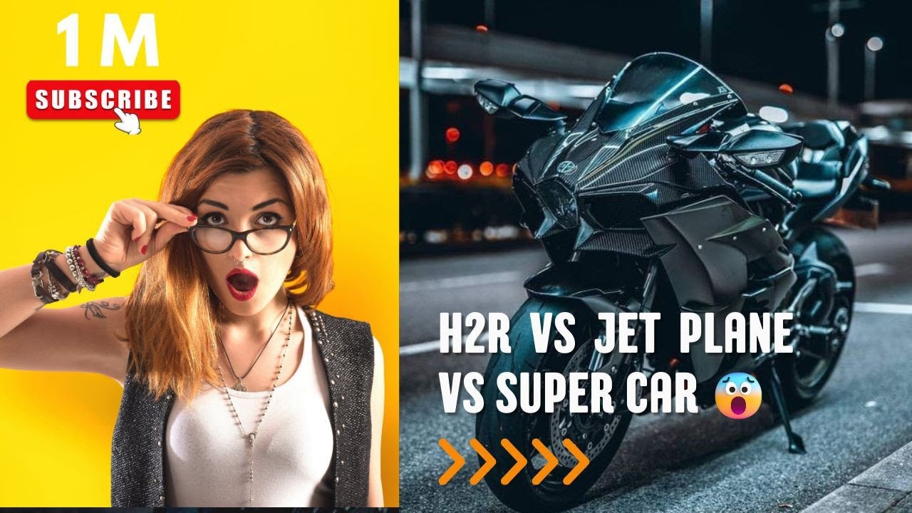 the deadliest Kawasaki Ninja H2R vs jet plane vs super...😱😱 || guess ...