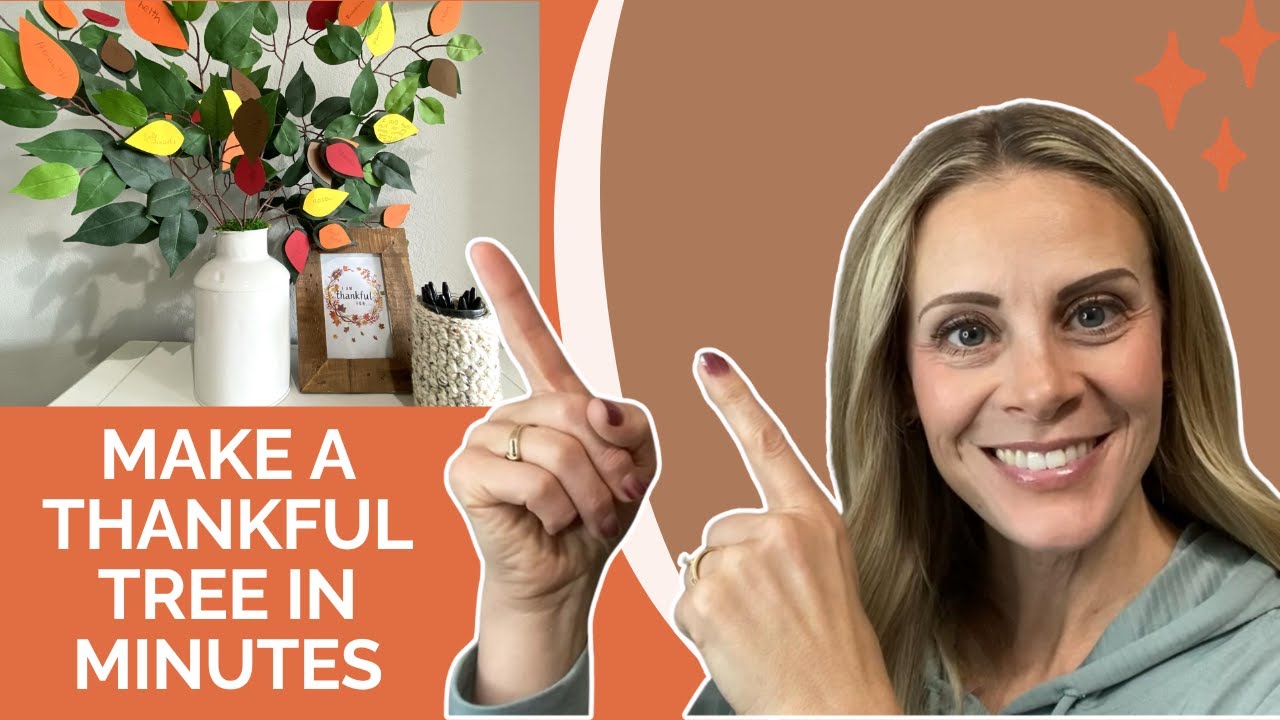 Create a Colorful November Thankful Tree Display - YouTube