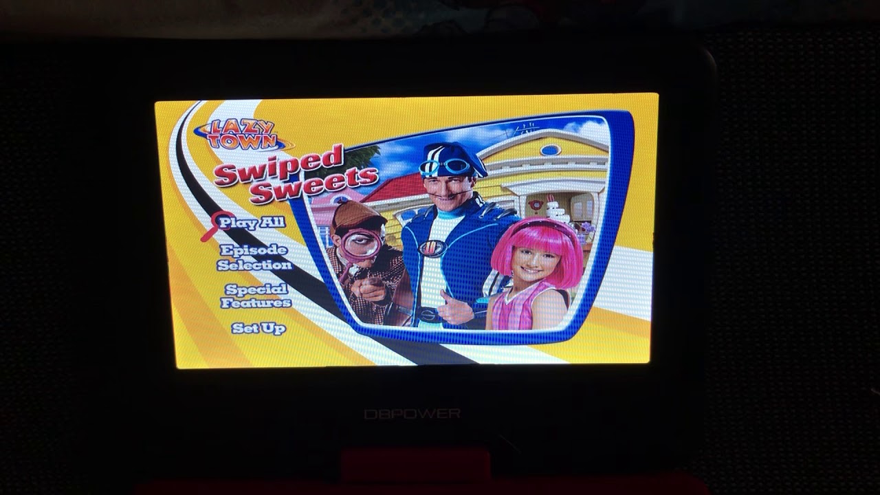 LazyTown swipe sweets 2006 DVD menu walk-through - YouTube