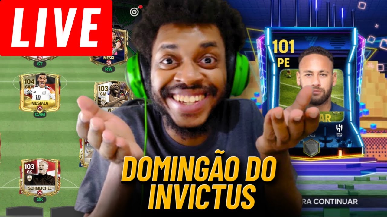 DOMINGÃO DO INVICTUS! DICAS, ANALISES E PACK OPEN AO VIVO - FC MOBILE 24 - YouTube