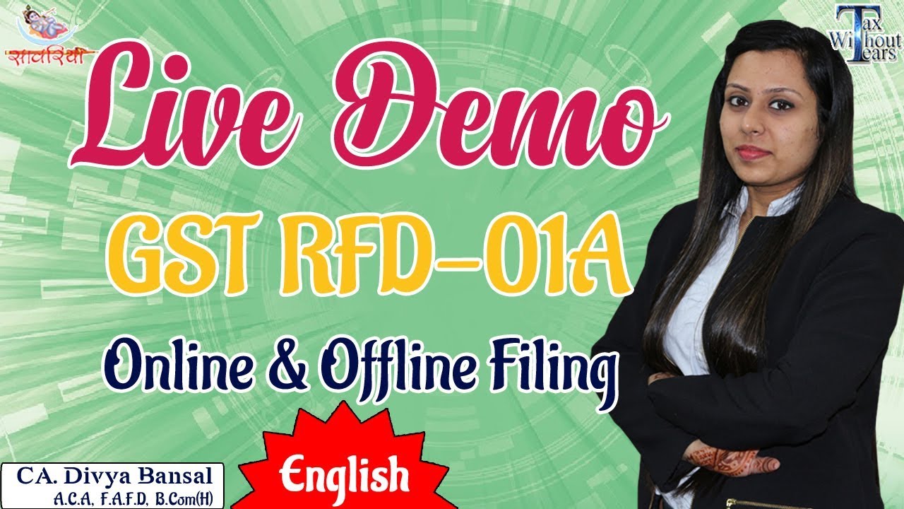 GST Series English Live Demo GST RFD 01A Refund Application gst-series-english-live-demo-gst-rfd-01a-refund-application