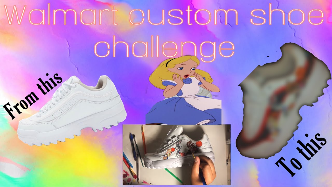 WALMART CUSTOM SHOE CHALLENGE🔥🔥 //satisfying//timelapse //space jam ...