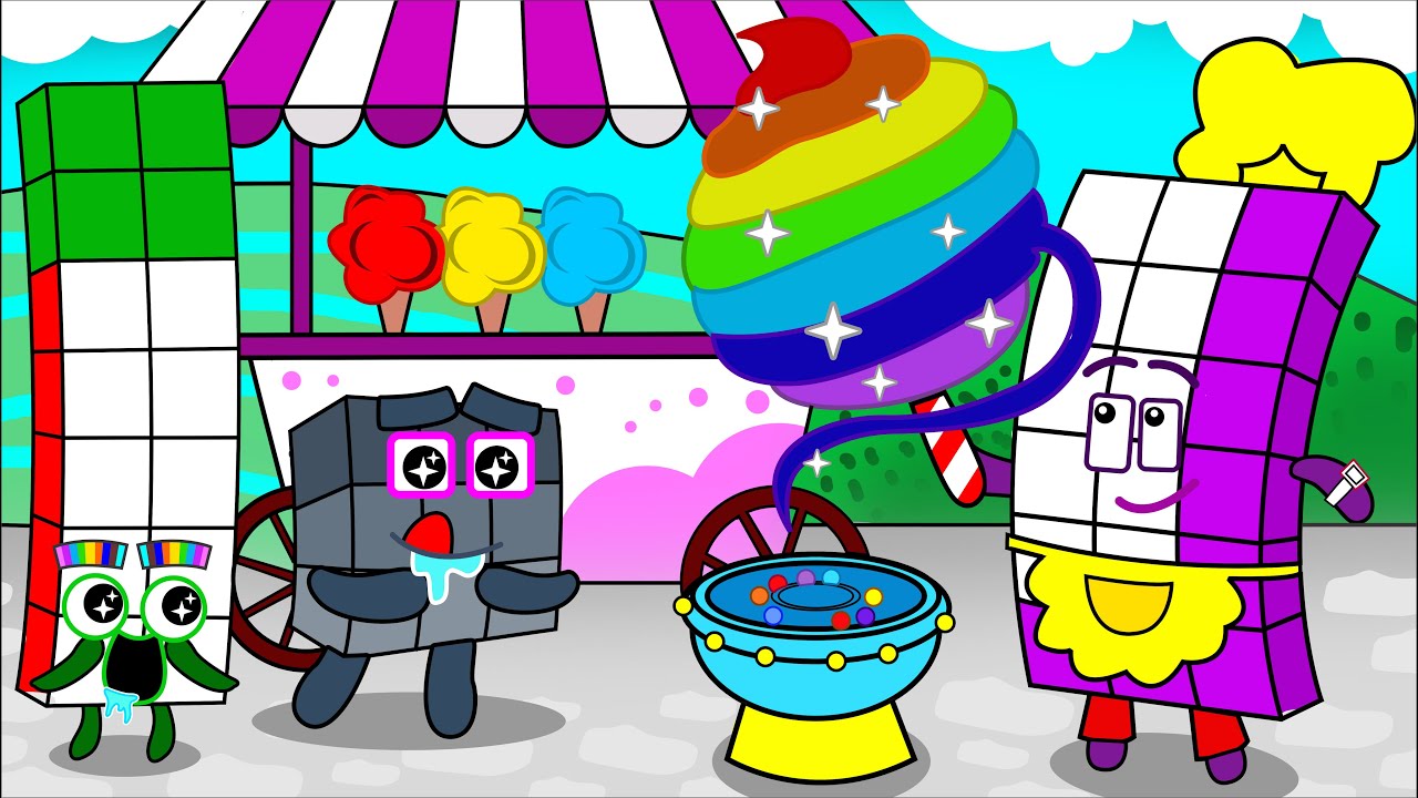 Colorful Rainbow Candy Makes You Drool | Numberblocks Fanmade Coloring ...