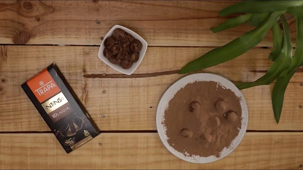 RECETA TRUFAS DE CHOCOLATE TRAPA INTENSO NOIR 80% - YouTube