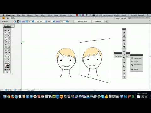 How to Give a Drawing a Mirror Feeling in Illustrator : Using Adobe ...