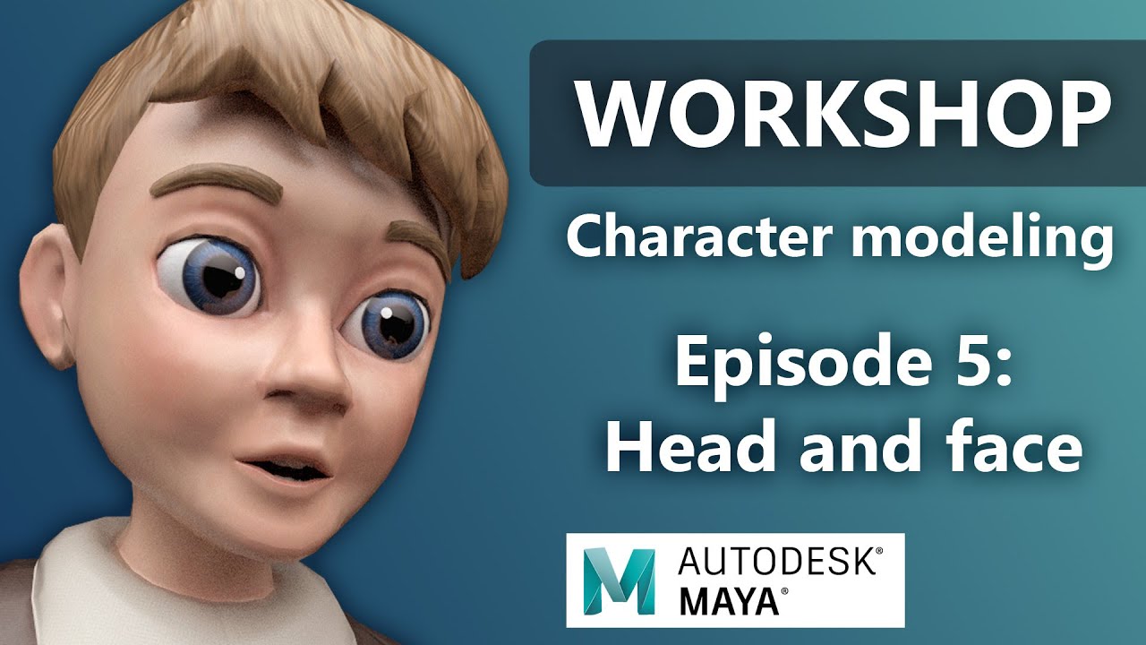 Character Modeling in Autodesk Maya - Episode 05 Head Face - YouTube