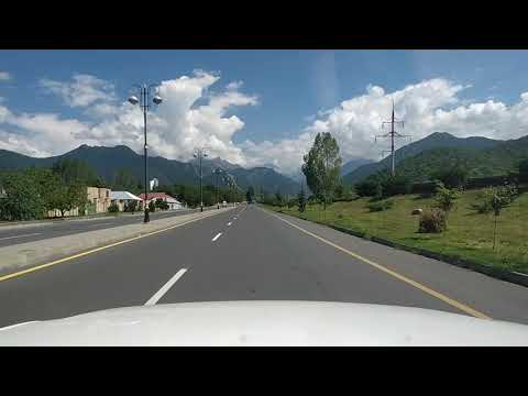 Skyscraper Drive [Driving Downtown] Qəbələ Vəndam kənd yolu [sürətləndirilmiş video çəkiliş]