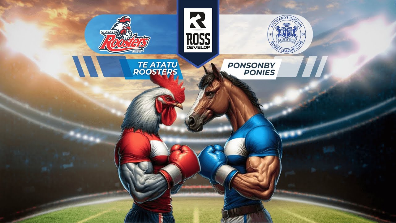 Te Atatu Roosters vs Ponsonby Ponies | Round 2 Fox Memorial | Auckland ...