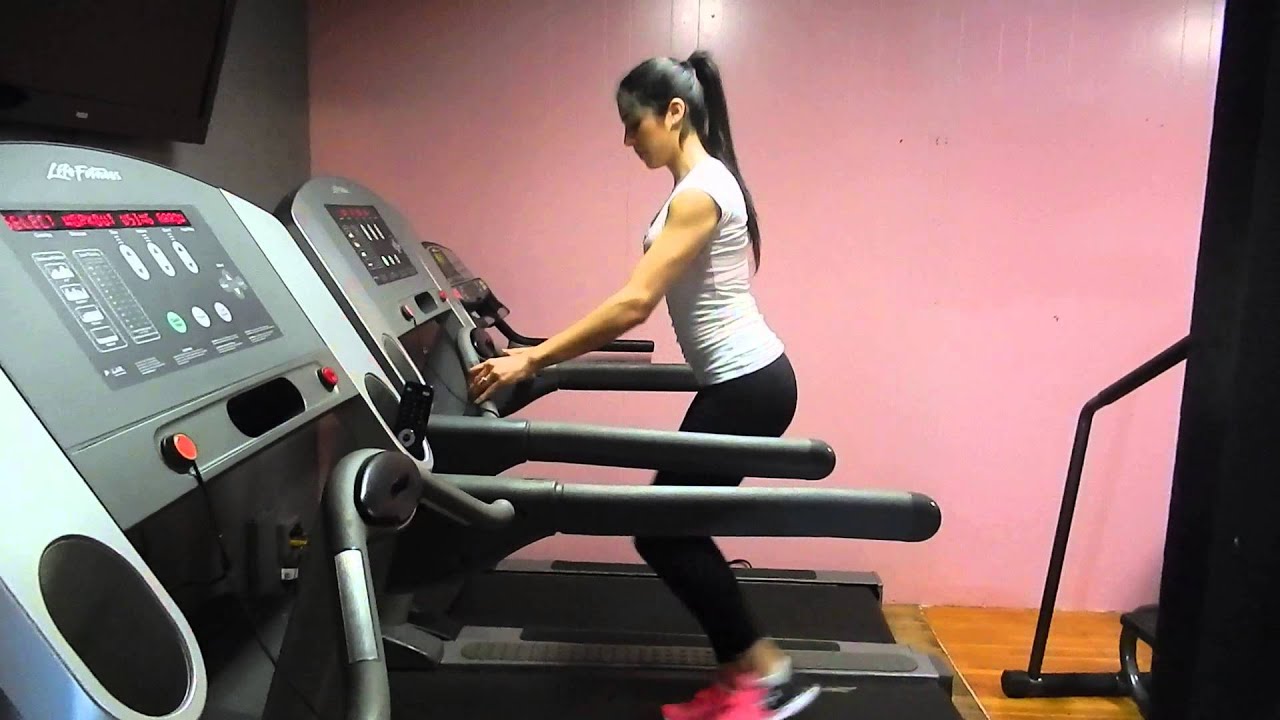 Bombshell Fitness - Walking Lunges on Treadmill - YouTube