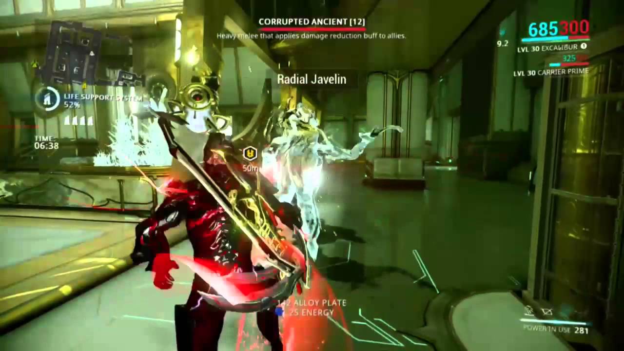Warframe excalibur exalted blade gameplay - YouTube