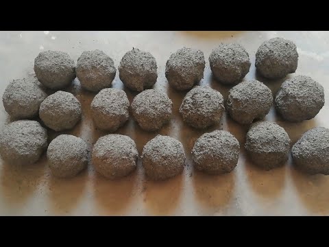 Pure dusty charcoal whole crush balls/Asmr - YouTube