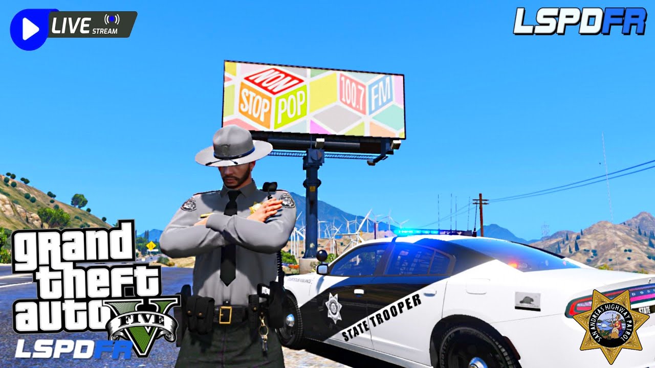 LIVE: GTA V LSPDFR Police Mod: San Andreas Highway Patrol (Lidar Radar ...
