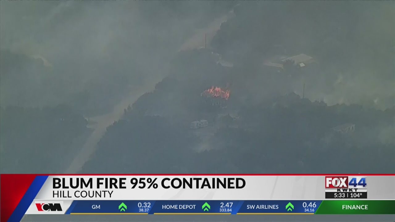 Firefighters make progress in the Hill County Blum Fire (7/31) - YouTube