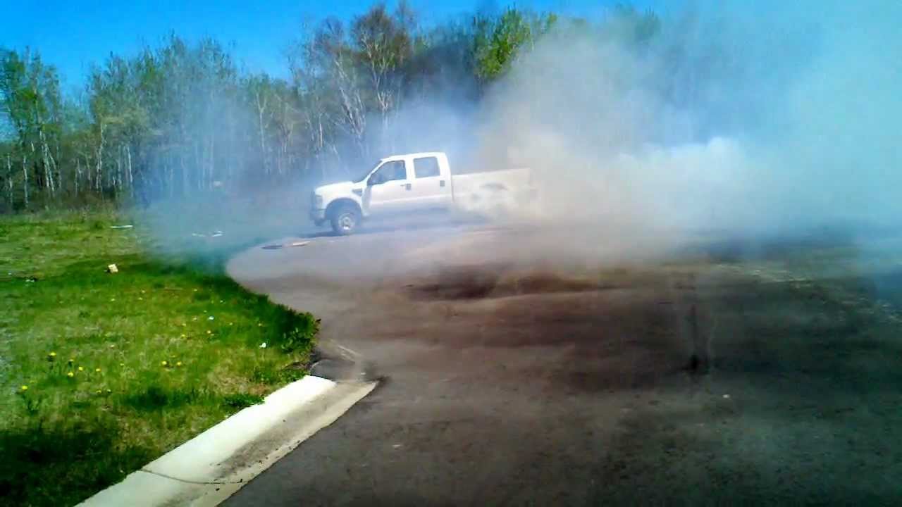 TWIN TURBO Ford Burn out !!! - YouTube