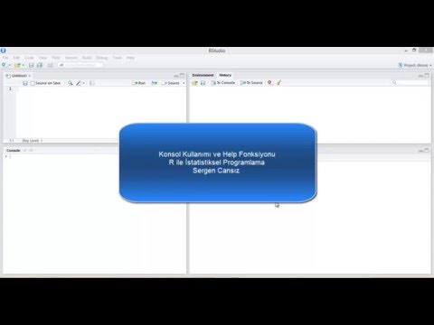 2  - R Konsol ve Help Fonksiyonu - R ile İstatistiksel Programlama