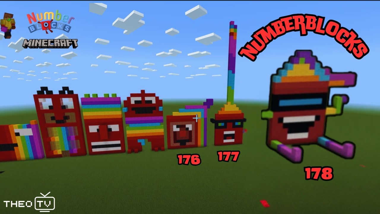 Numberblocks Minecraft - 176 177 178 - YouTube