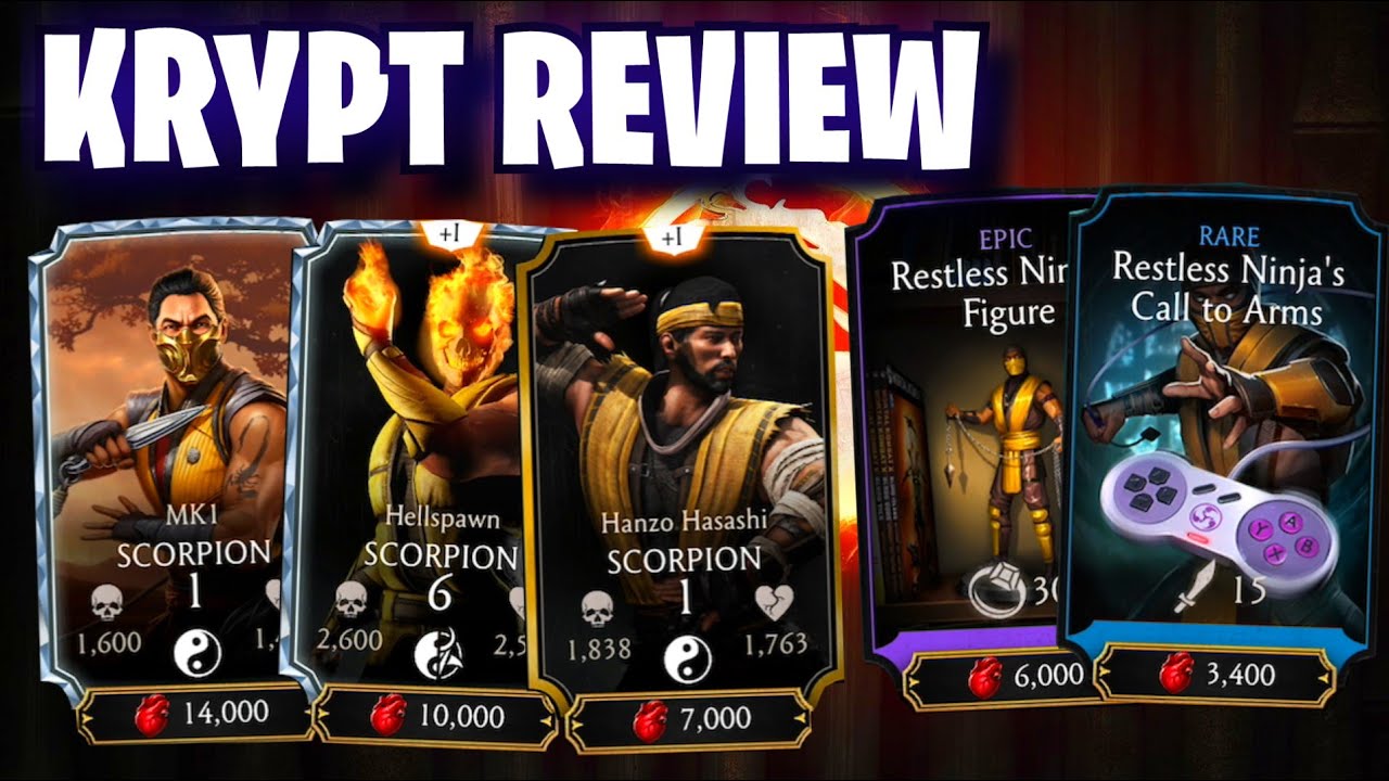 MK Mobile KRYPT REVIEW: The SCORPION Season in MK Mobile! #4 - YouTube