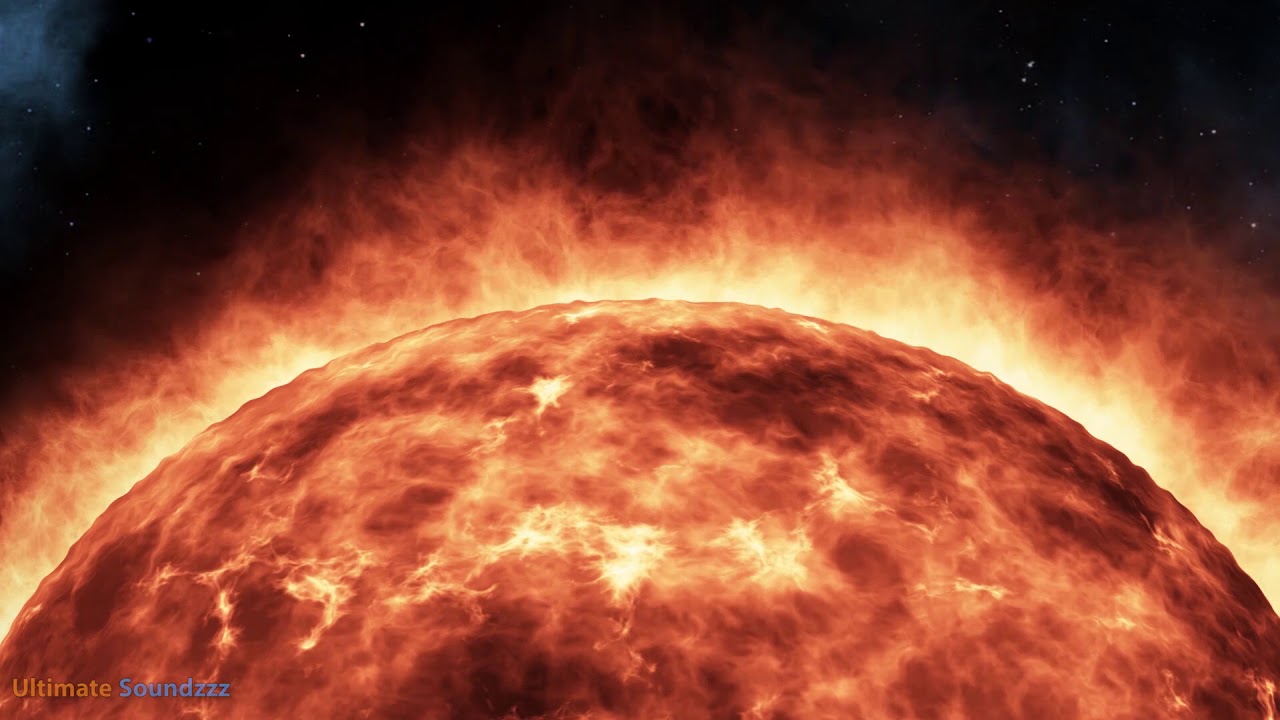 🎧 White Noise & (NASA) SUN Wave Sounds With Crackling Fire | Ambient ...