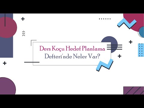 Ders Koçu Hedef Planlama Defteri'nde Neler Var?