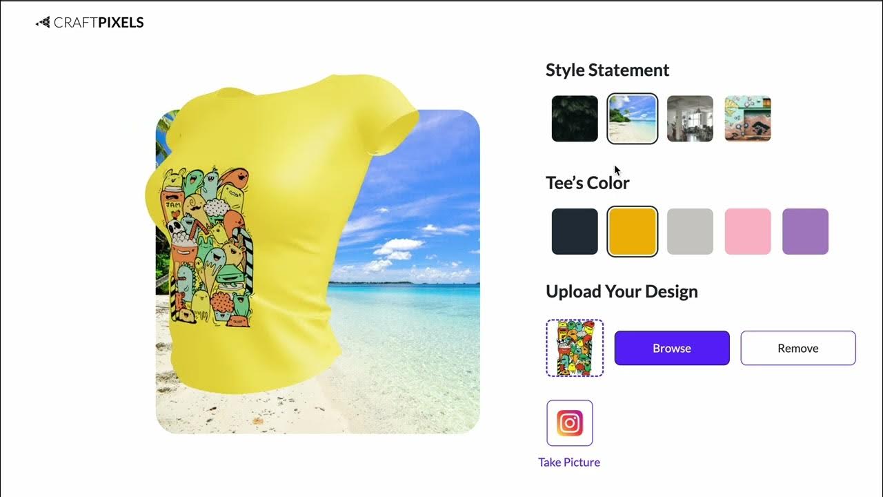 3D T-shirt customizer for online stores - YouTube