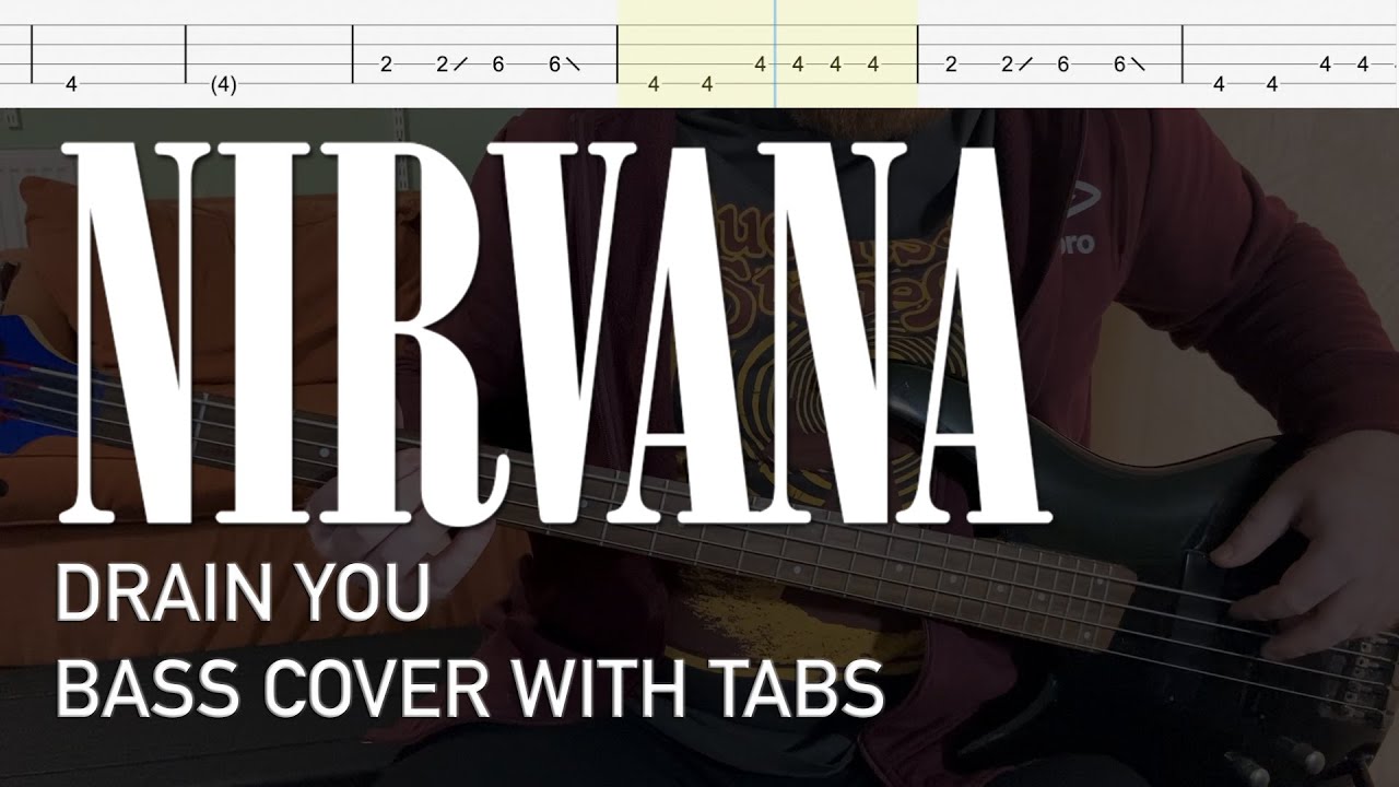 Nirvana - Drain You (Bass Cover with Tabs) - YouTube