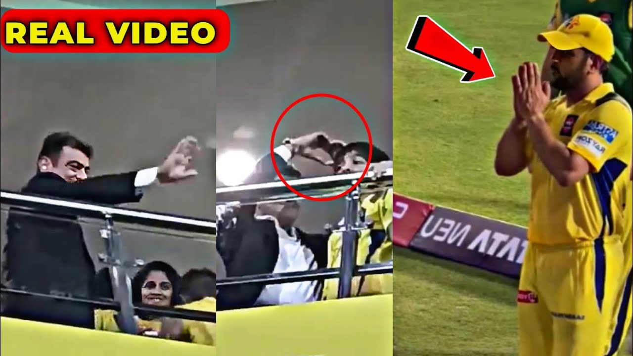MS Dhoni Folded Hand Infront Of Thala Ajit Kumar, Shruti Hassan & All ...