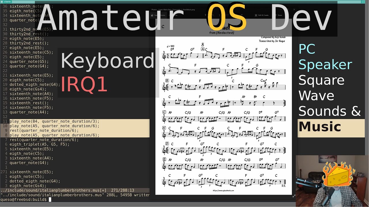 Keyboard IRQ1 & PC Speaker Music | Amateur OS Dev (in C) - YouTube