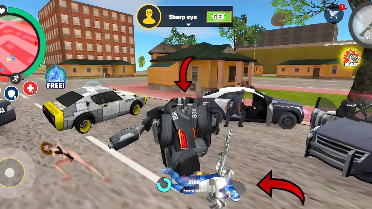 ROPE HERO VICE TOWN (ROPE HERO DESTROYED POLICE ROBOT) ROPE HERO DIED ...