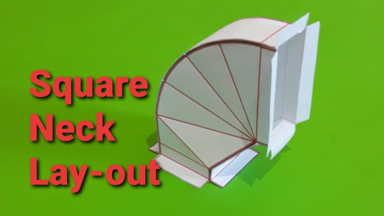 SQUARE NECK ELBOW FLAT ONESIDE/Ducting layout transition/Paano gumawa ...
