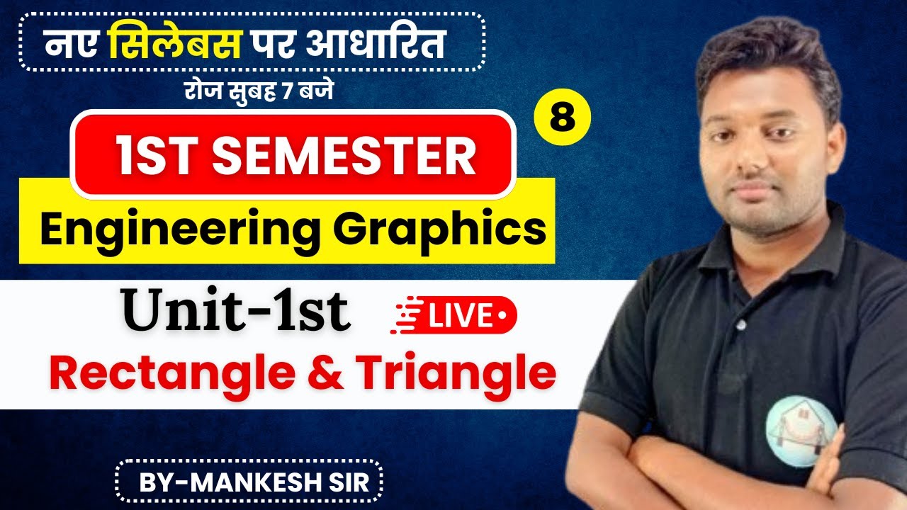 🔴 ENGINEERING Graphics || LEC-8 || Rectangle & Triangle || BY-MANKESH ...