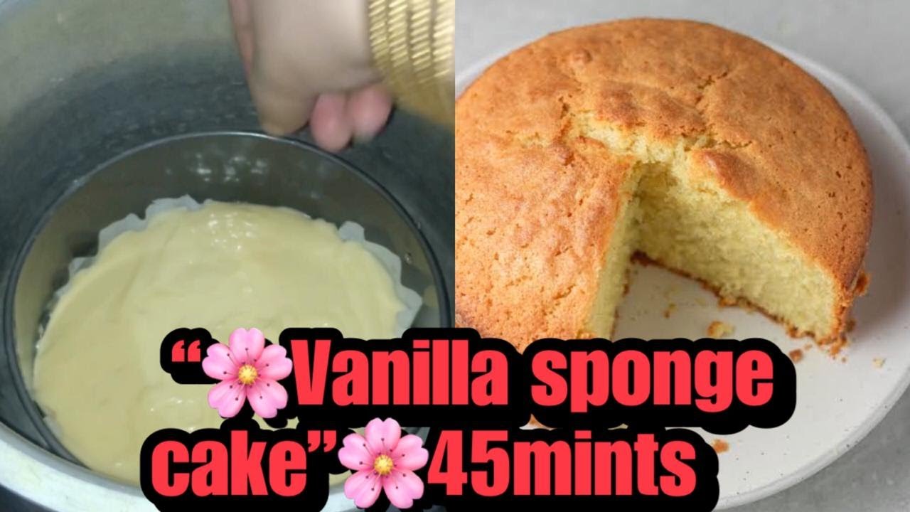 No oven sponge Cake in 45 Minutes Homemade vanilla sponge - YouTube