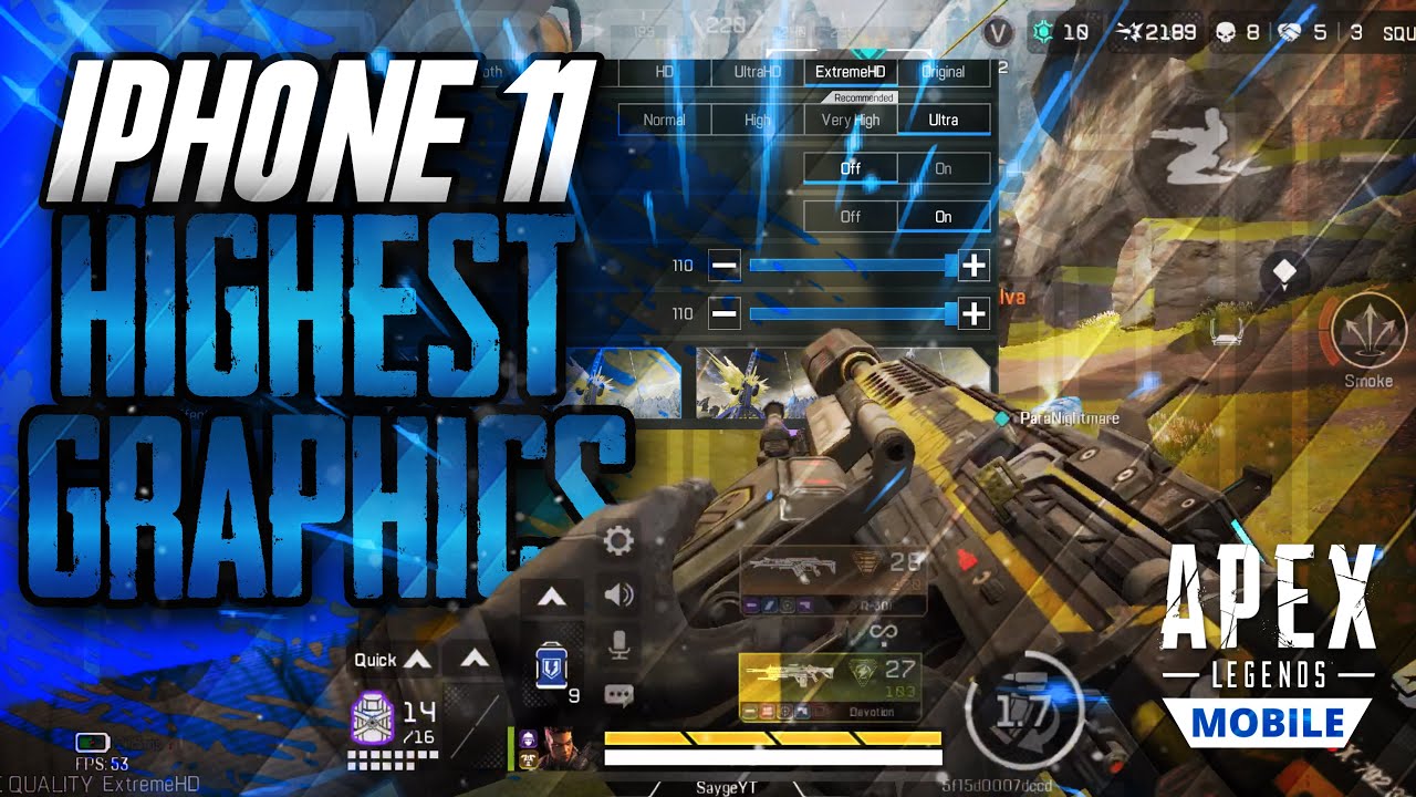 APEX LEGENDS MOBILE IPhone 11 Performance, HIGHEST Graphics - YouTube